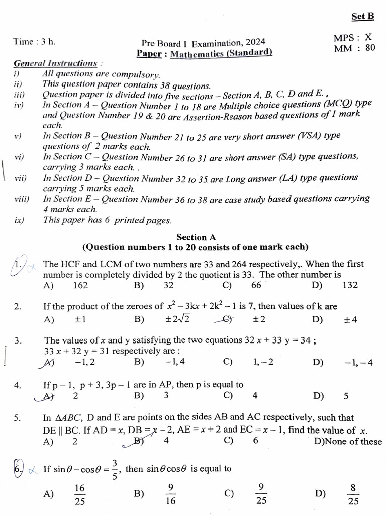 MPS Set 2 PB1 2024-25 | PDF | Sphere | Circle