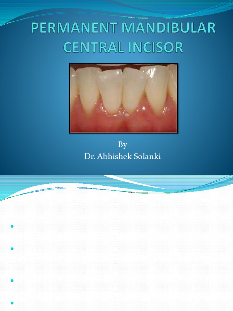 Mandibular Central Incisor Anatomy Overview | PDF | Dental Anatomy ...