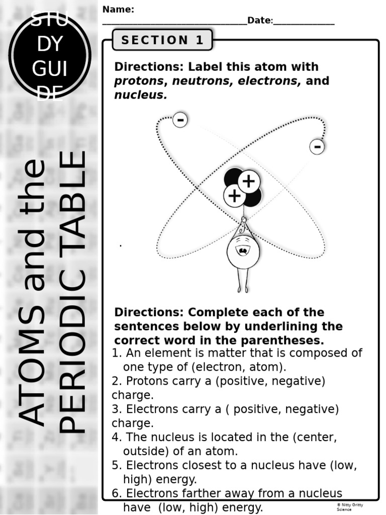 Atoms and Periodic Table | PDF | Atoms | Proton
