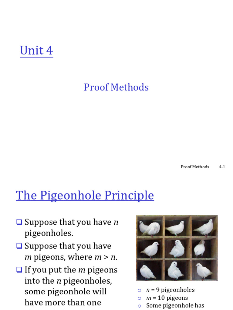 Unit4 Proof Methods Pdf Mathematical Proof Theorem