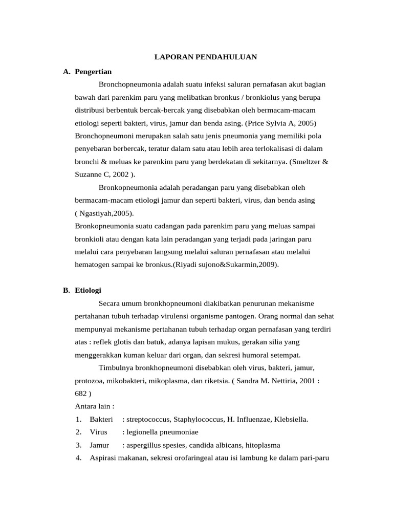 Laporan Pendahuluan Kep Anak SMT 1 | PDF