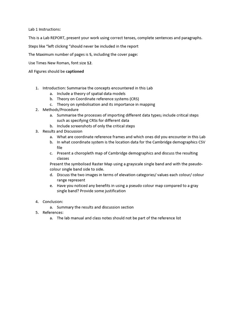 Lab Instructions Qgis | PDF