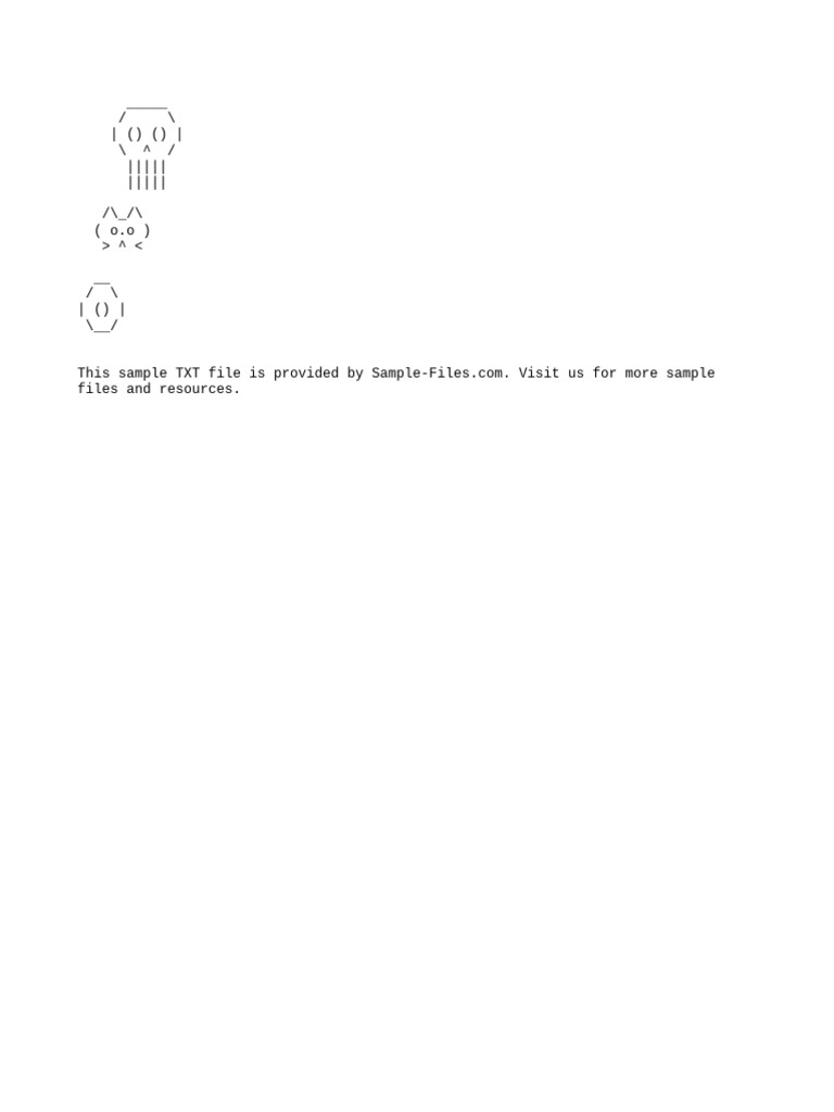 Sample Text File from Sample-Files.com | PDF