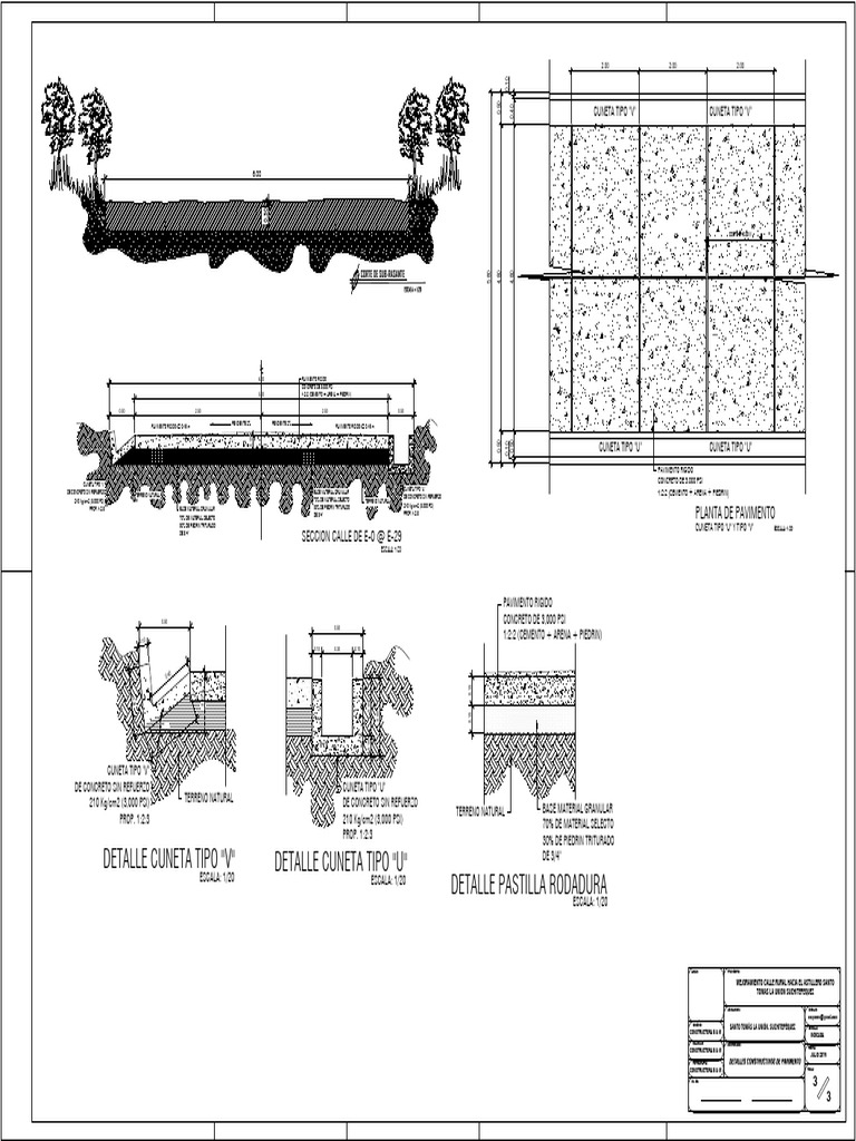 Detalles Constructivo Cuneta | PDF