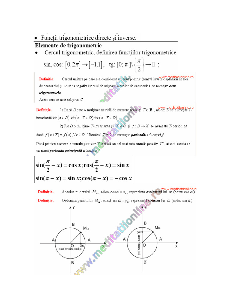 BAC Rezolvari Clasa 10 TRIGONOMETRIE GEOMETRIE | PDF