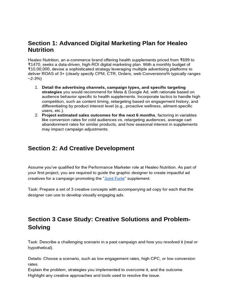 Performance Marketing Assignment | PDF