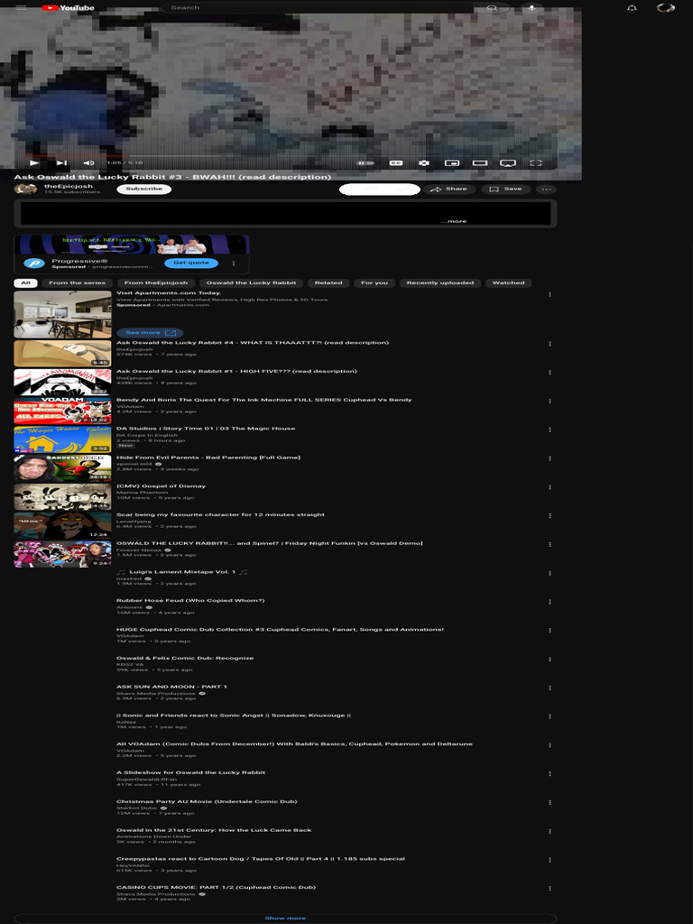 Ask Oswald The Lucky Rabbit #3 - BWAH!!! (Read Description) - YouTube | PDF