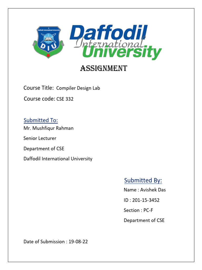 CSE 332 - 201-15-3452 - Lab-Report 01 | PDF