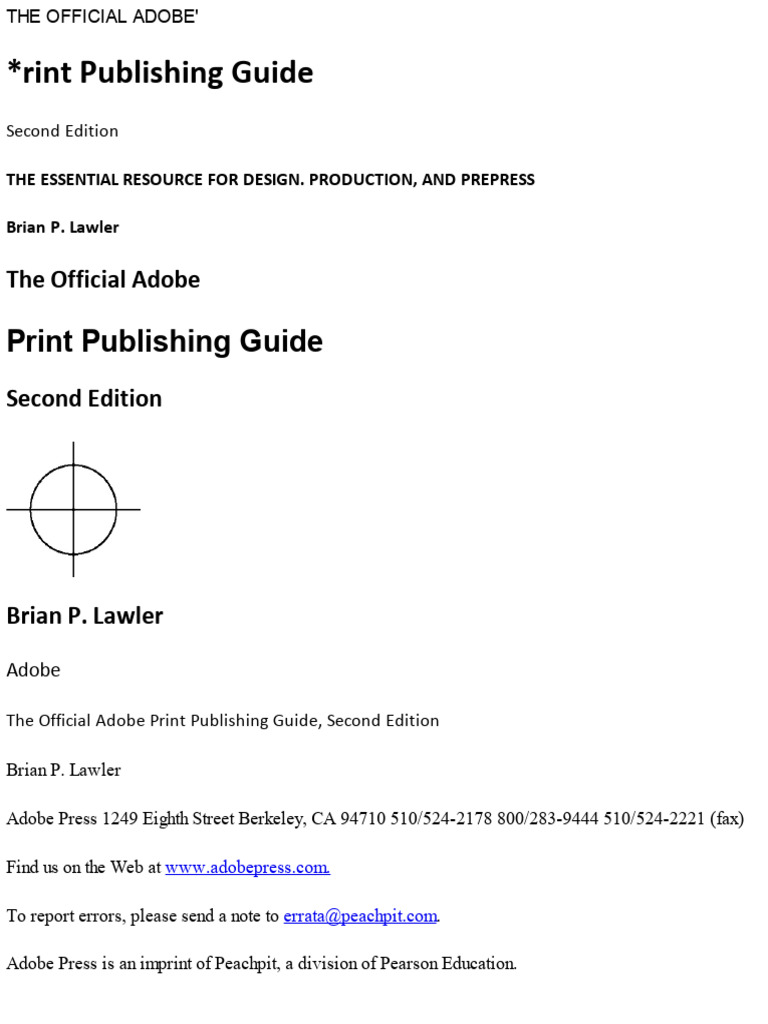 Official Adobe Print Publishing Guide Second Edition the Essential ...