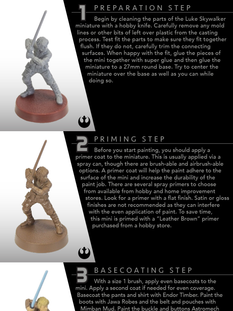 SWL Paintingguide Lukeskywalker | PDF | Paint