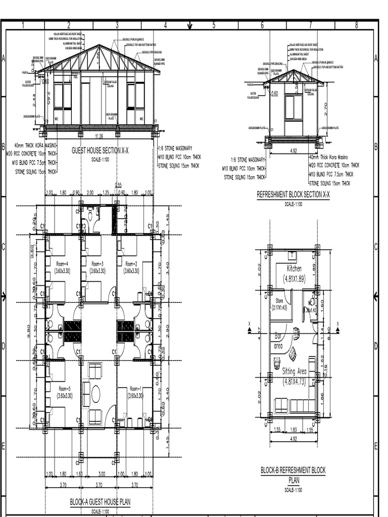 Guest Hond Refreshment Block Layout Plan | PDF | Building Technology ...