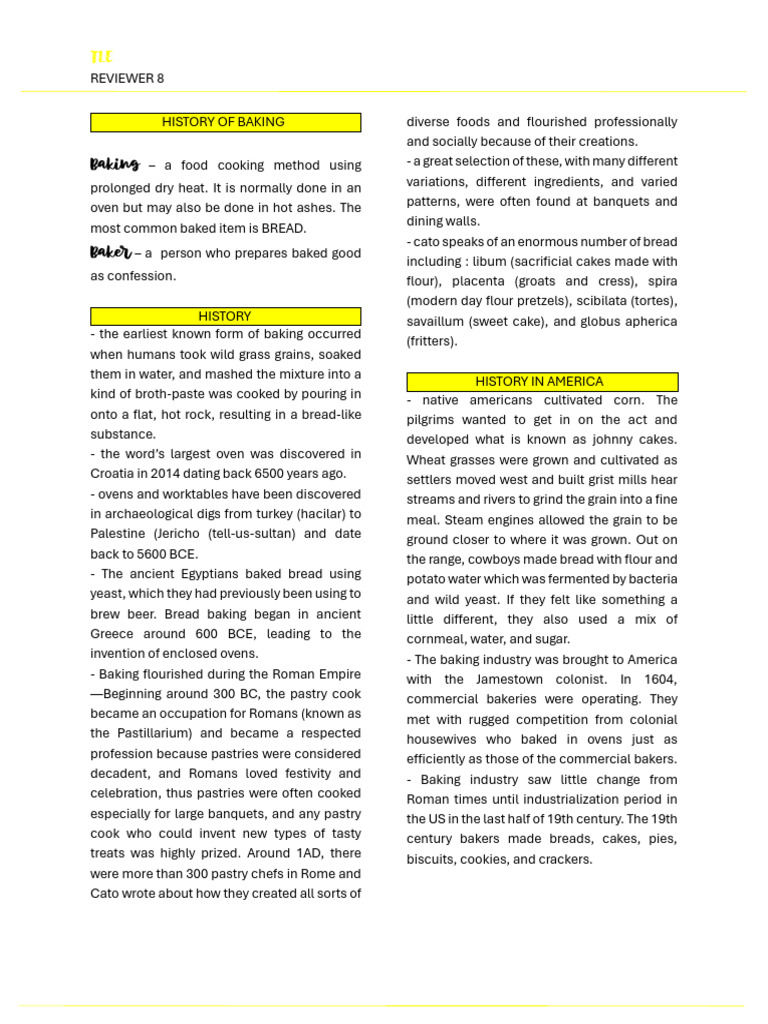 TLE-3RD-PRELIM (1) | PDF | Baking | Cakes