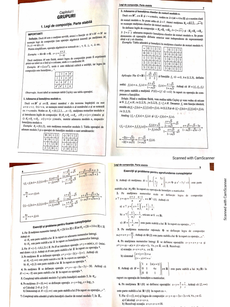 Clasa 12 Algebra Teorie Niculescu | PDF
