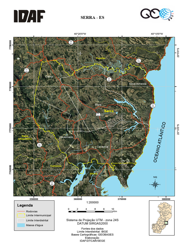 Mapa Interdistrital de Serra, ES | PDF
