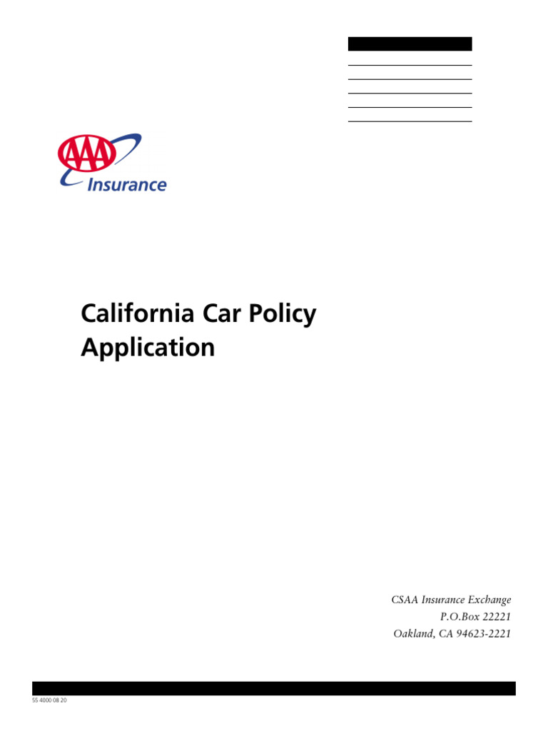 CSAA Car Insurance Application 2023 | PDF | Insurance | Credit Bureau