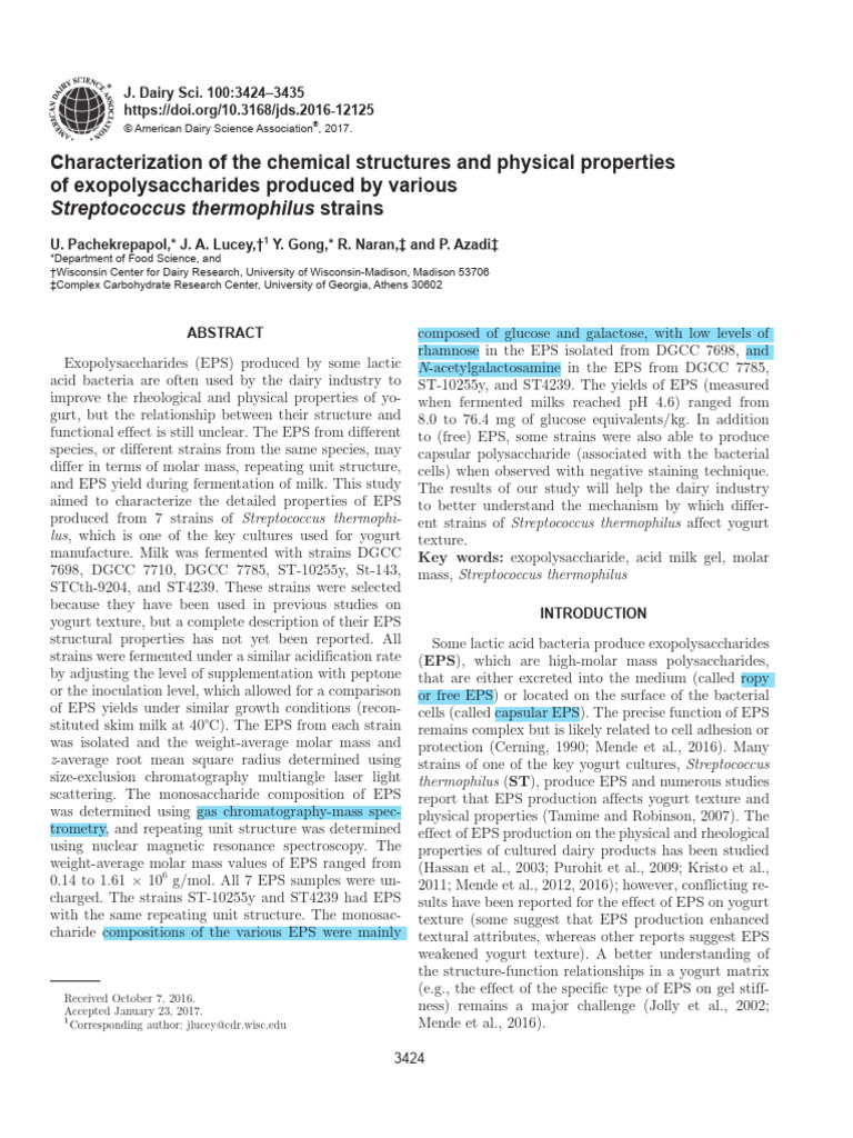 Characterization of The Chemical Structures and Physical Properties of ...