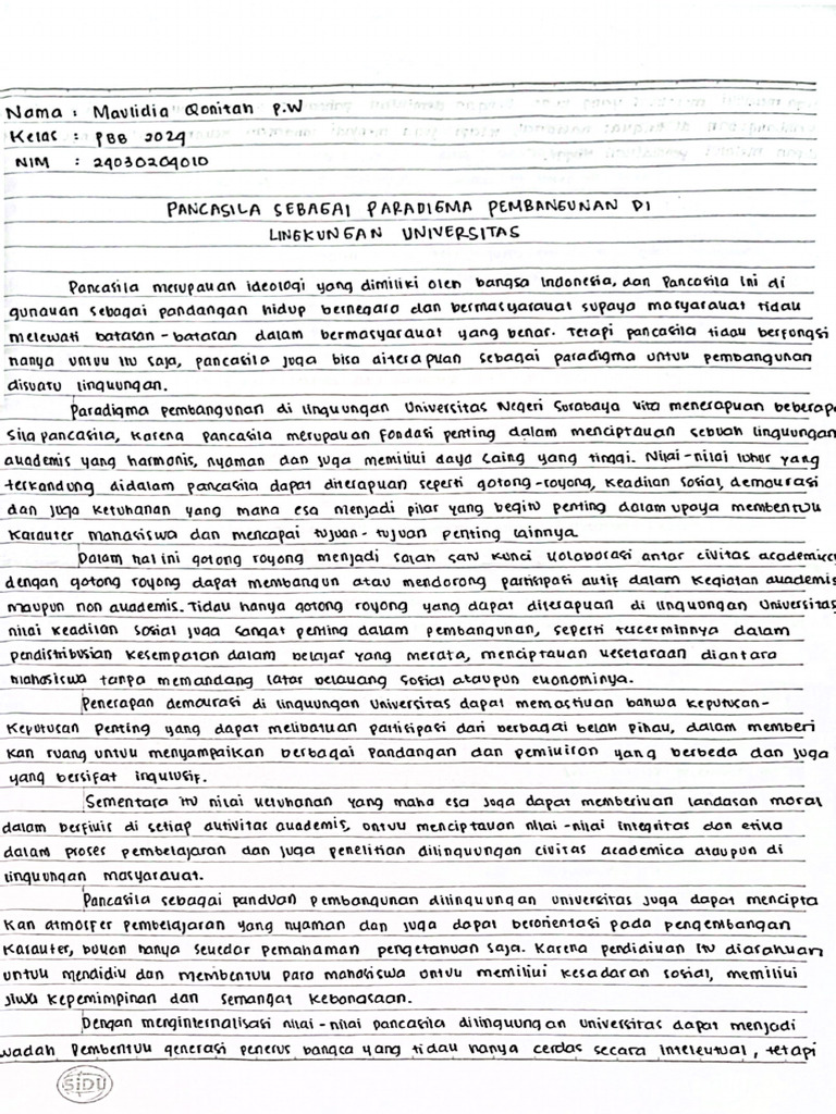 010 - PBB 2024 - MAULIDIA QONITAH - Tugas Pert | PDF