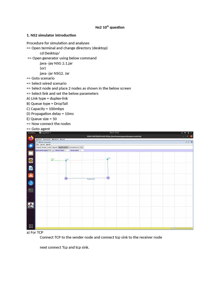 Ns2_10th_question | PDF | Transmission Control Protocol | Network Congestion