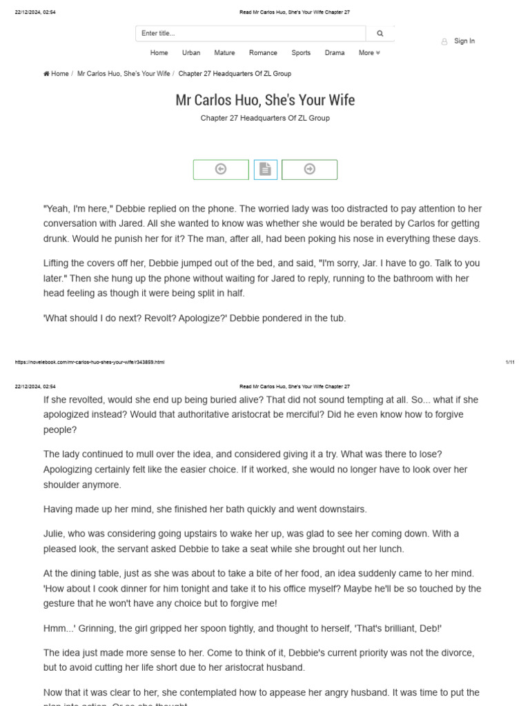 Chapter 27: Debbie's Plan to Apologize | PDF