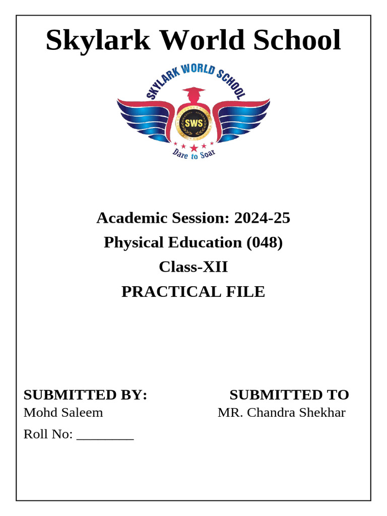 FRONT Page Practical File | PDF