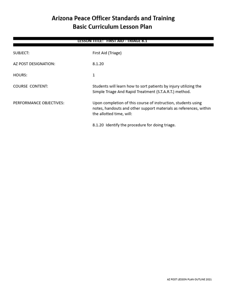 8.1 - 20 First Aid Triage | PDF | First Aid | Health Care