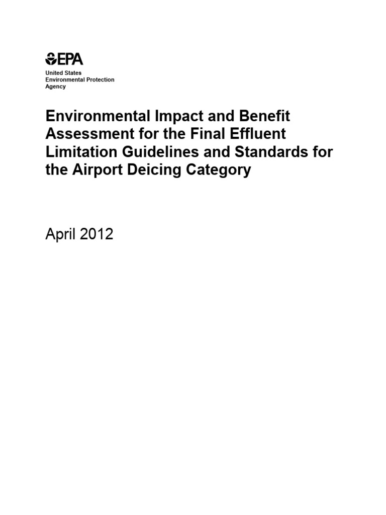 Environmental Impact and Benefit Assessment For The Final Effluent ...