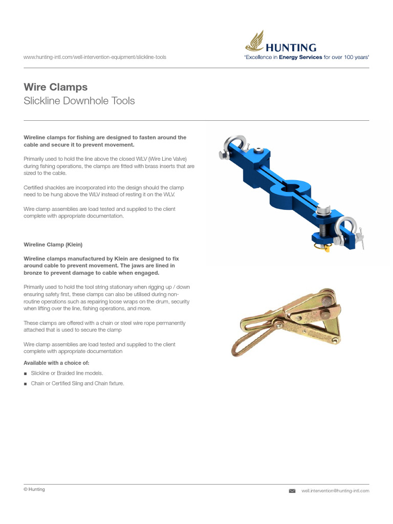Wireline Clamps for Fishing Operations | PDF