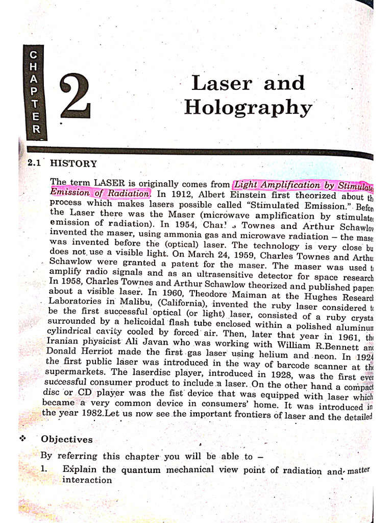 Lasers and Holography | PDF