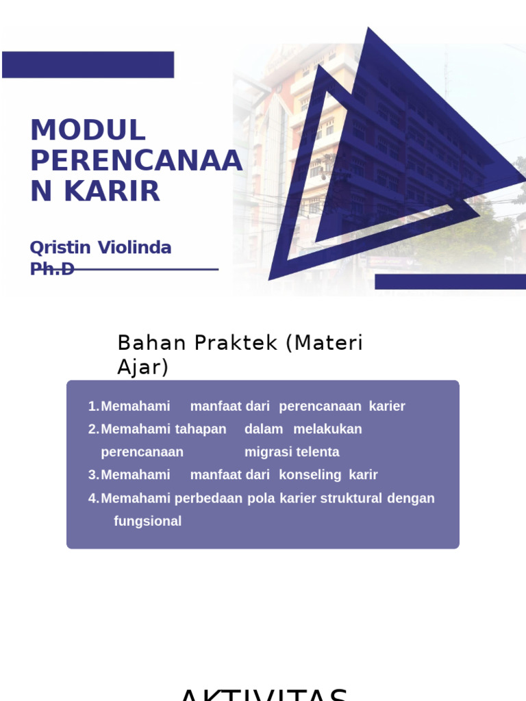 Modul 9.Perencanaan karir | PDF