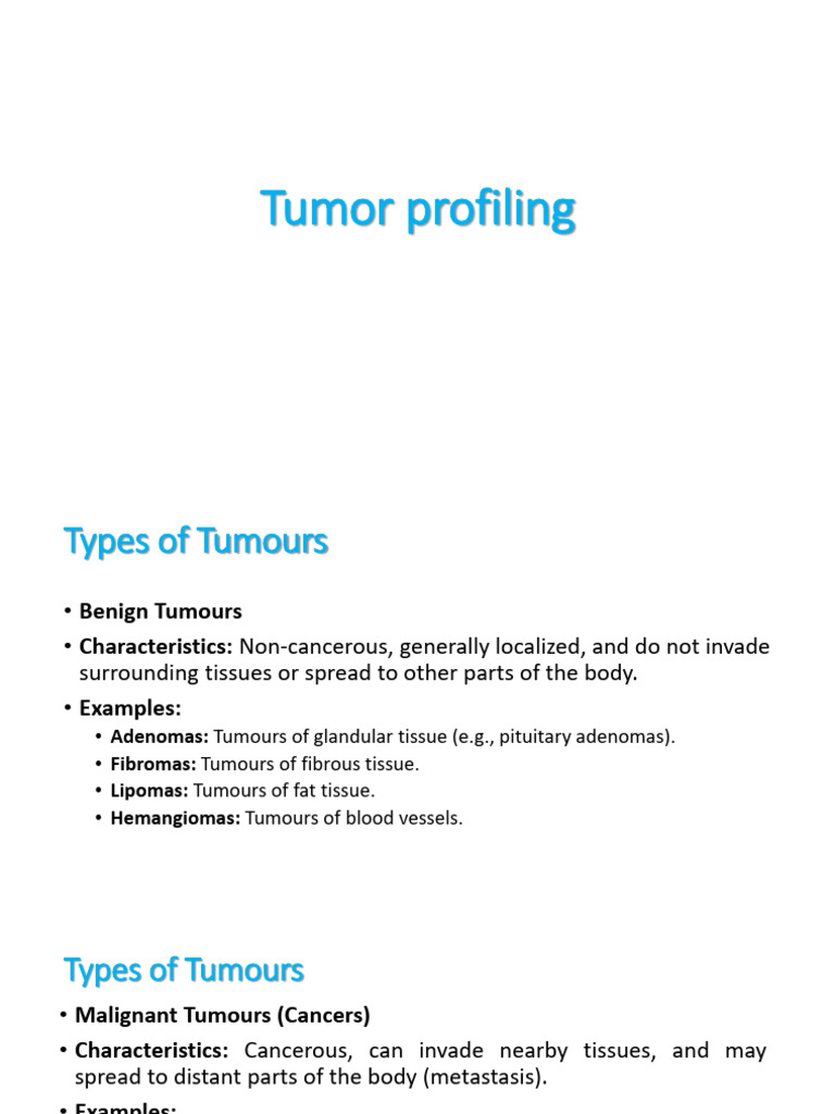 Tumor Profiling Final CMM 2024 | PDF | Neoplasms | Dna Sequencing