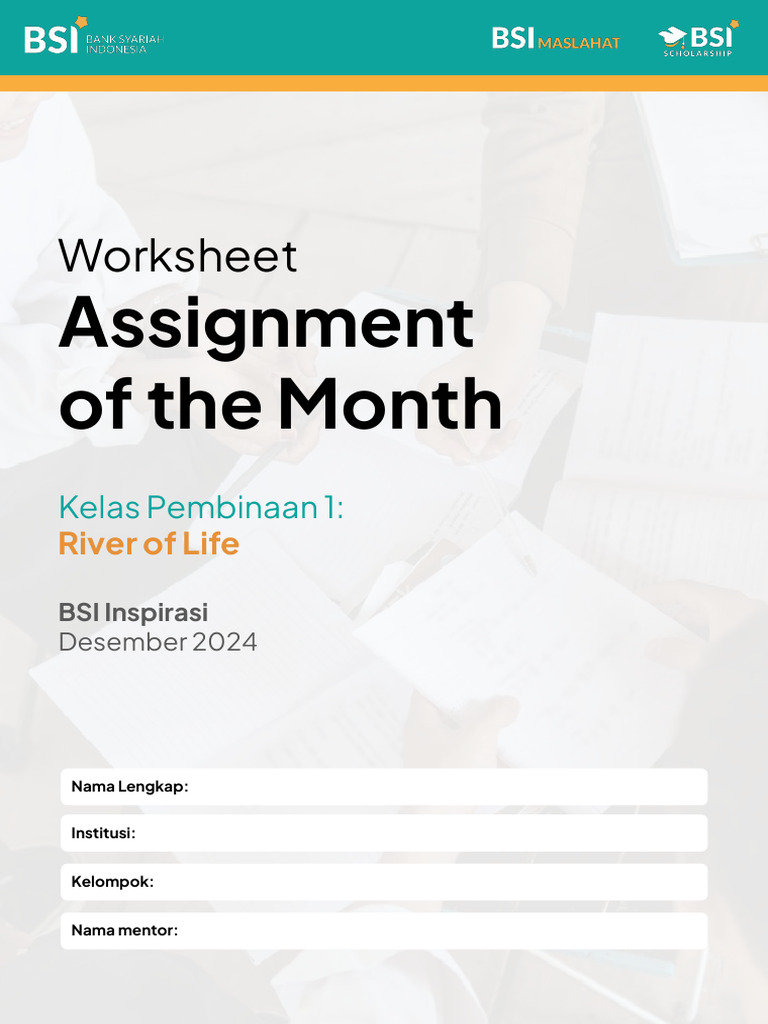 (Worksheet) BSI Inspirasi - Assignment of The Month - Desember 2024 | PDF
