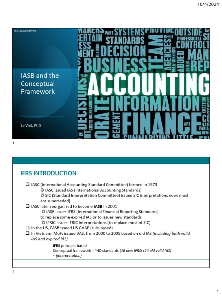 chap 1-IASB and the conceptual framework | PDF | International ...