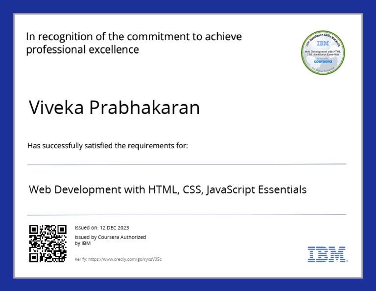 Web Development With Html Css Javascript Essentials Badge20231212 45 Yvhqz9 Pdf