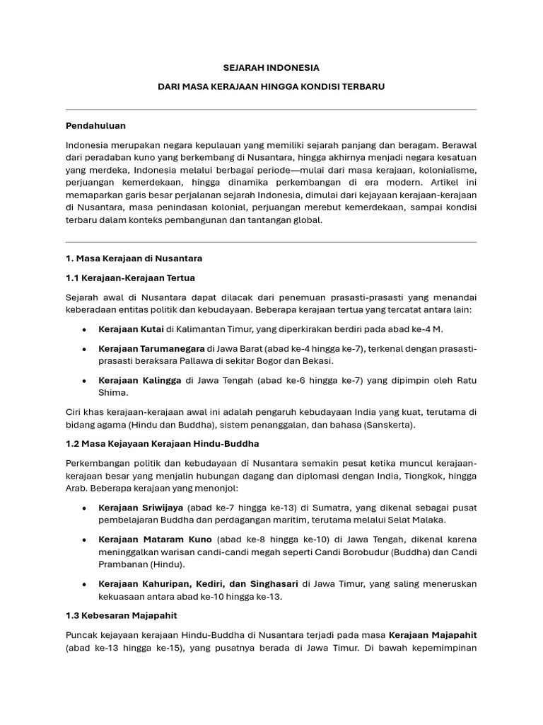 Sejarah Indonesia | PDF