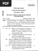 Daa Previous Years Question Papers | PDF | Algorithms | Computational Complexity Theory