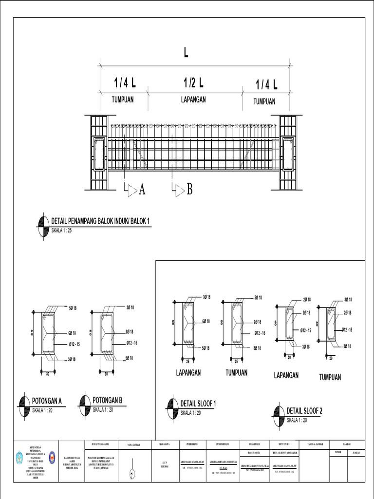 DETAIL INDUK BALOK - Rotated | PDF