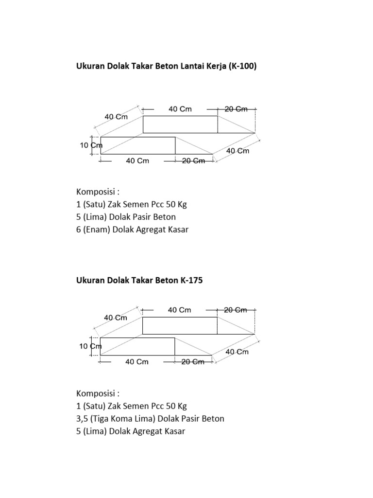 Bak Takar K-100 Dan K-175 | PDF