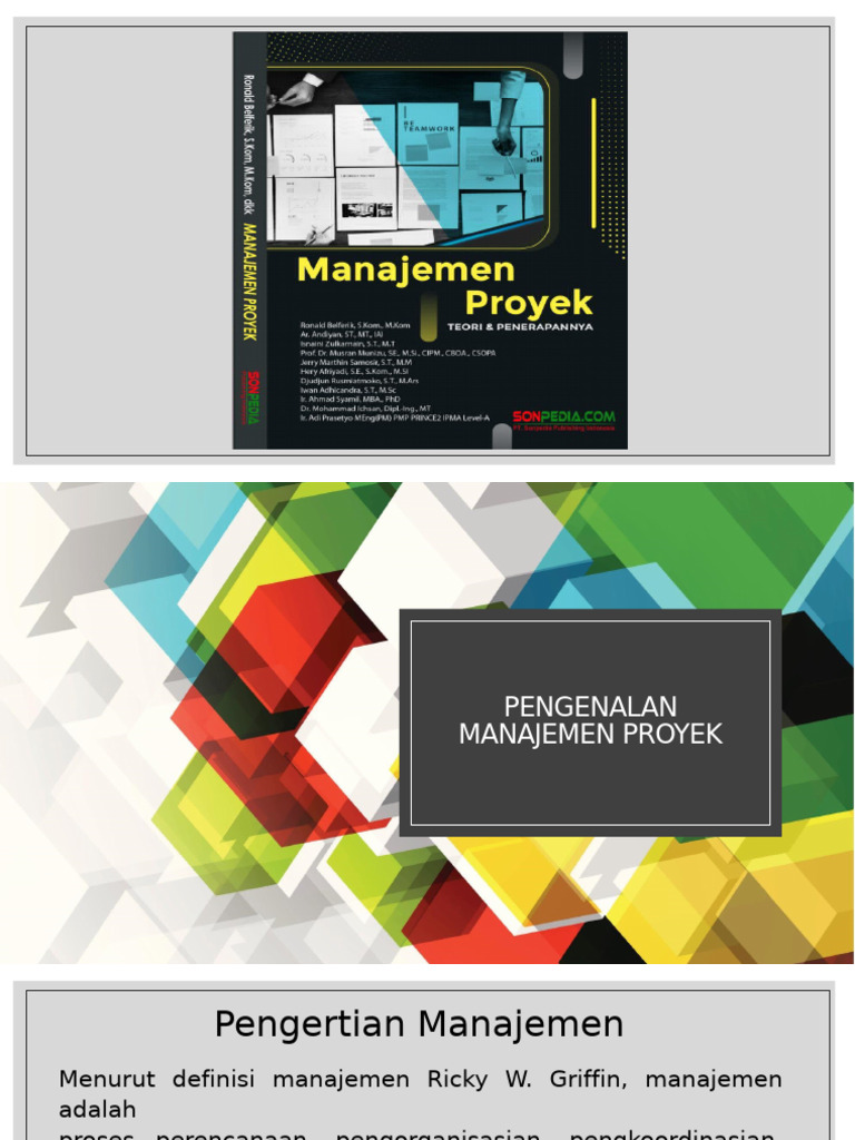 Bab (1) - Pengenalan Manajemen Proyek | PDF