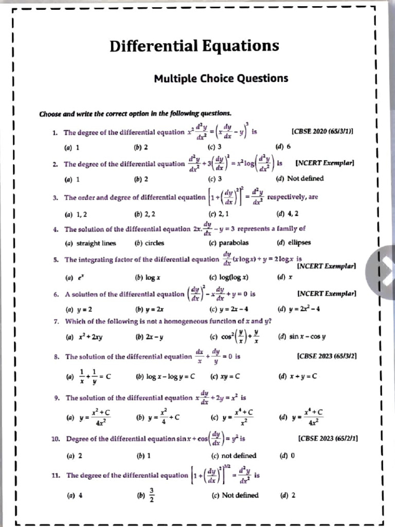 Differential Equations 1 | PDF | Equations | Subtraction