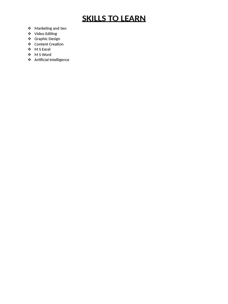 Skills | PDF