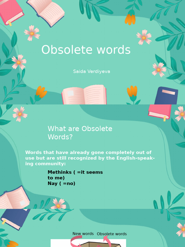 Understanding Obsolete Words in English | PDF
