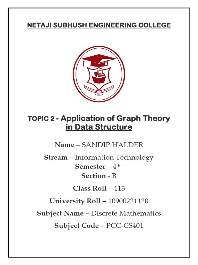 SUPfinal Dis Math | PDF | Vertex (Graph Theory) | Applied Mathematics