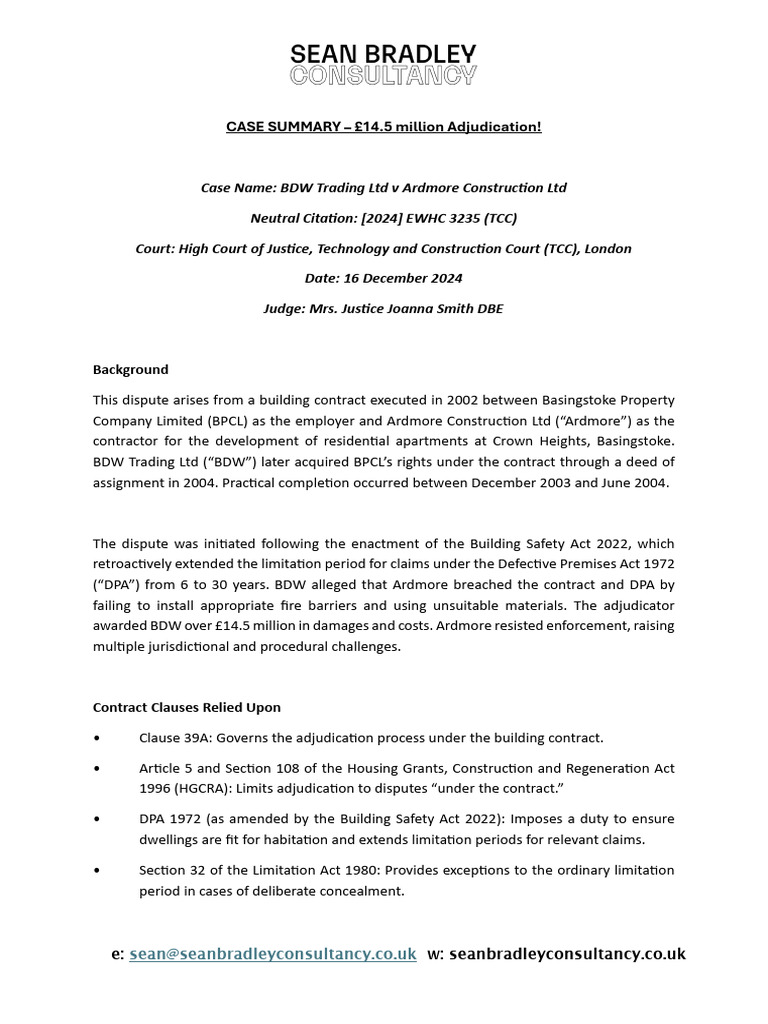 14.5 Million Adjudication | PDF | Arbitration | Adjudication