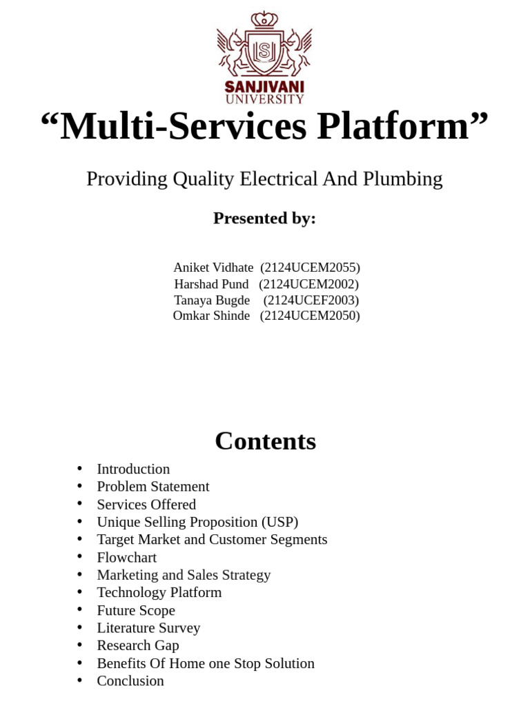 Multi Services Platform | PDF | Pricing | Marketing