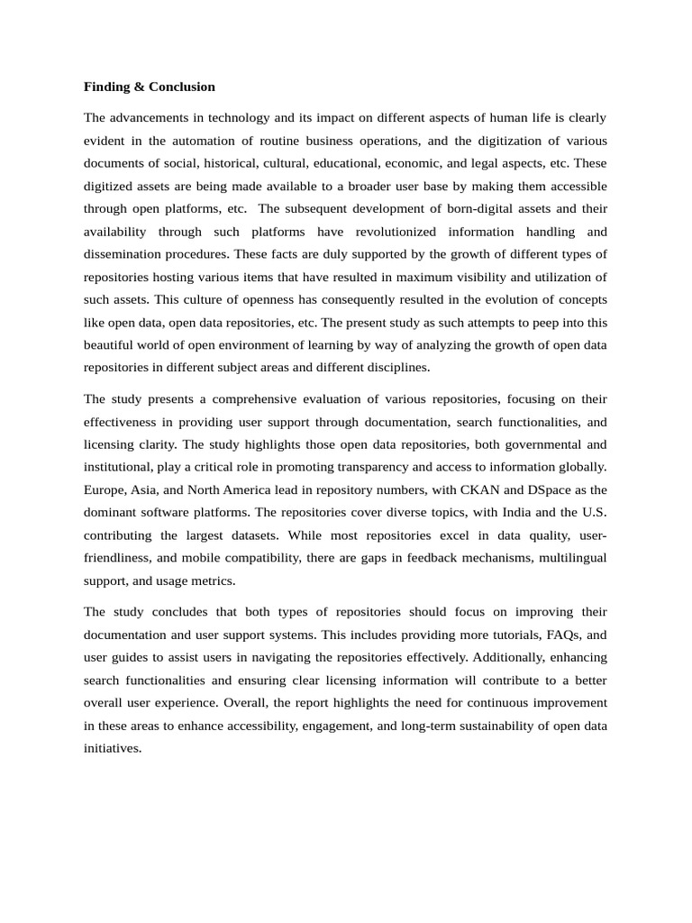 Chapter 5 Findings & Conclusion | PDF