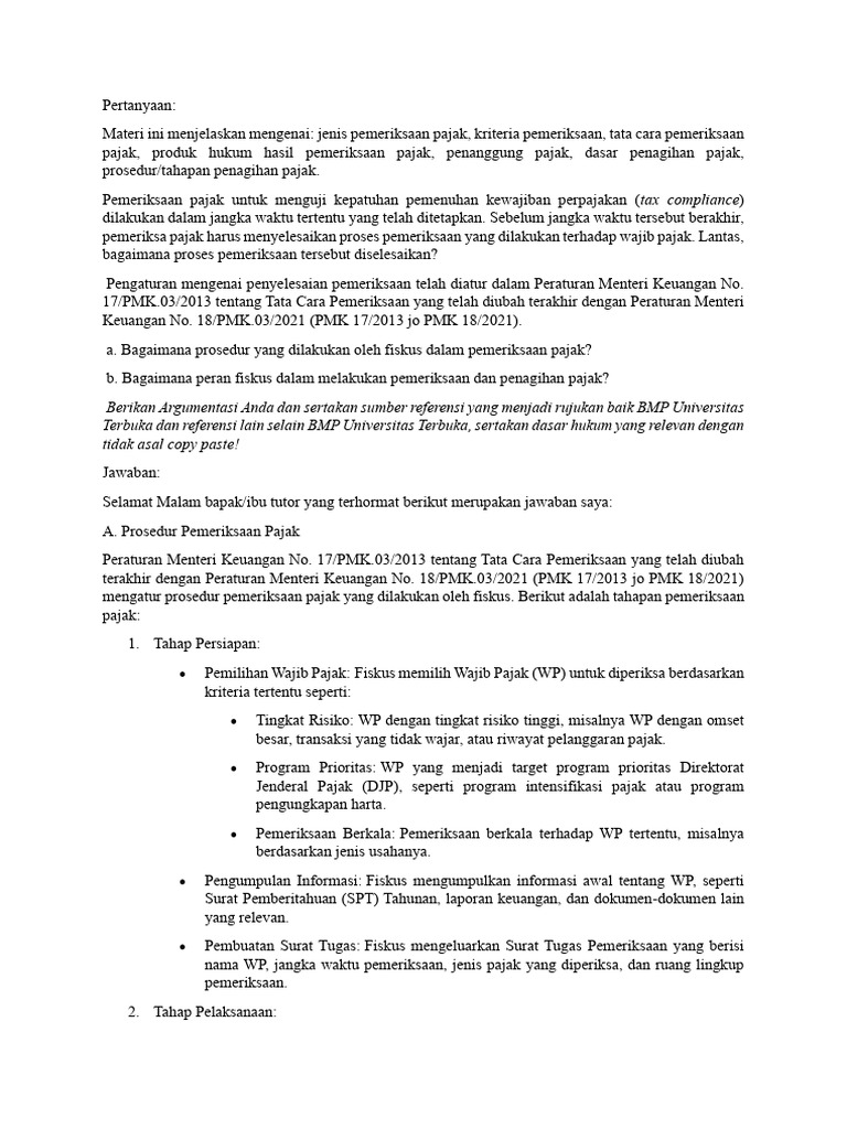 Tuton Sesi 6 - Hukum Pajak Dan Acara Perpajakan | PDF