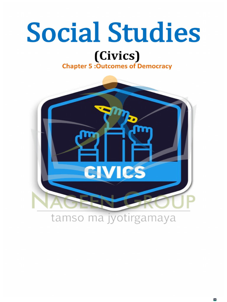 X Civics Notes - 5 Outcomes of Democracy | PDF