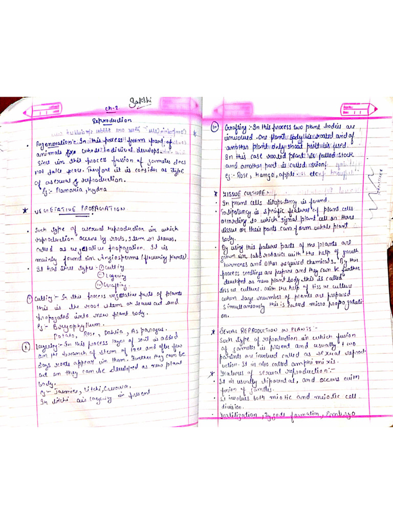 Reproduction [Class 10] | PDF