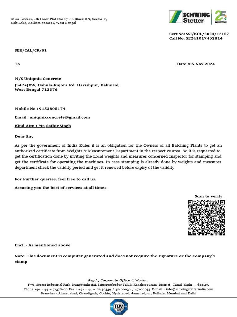 12157-Uniqmix Concrete - M1T-774 | PDF