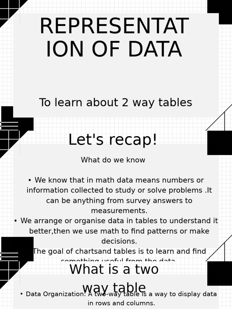 Understanding Two-Way Tables in Data Analysis | PDF